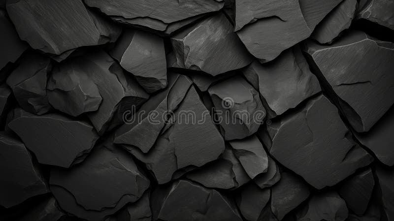 Textured Black Stone Background with Irregular Shapes and Surfaces ...