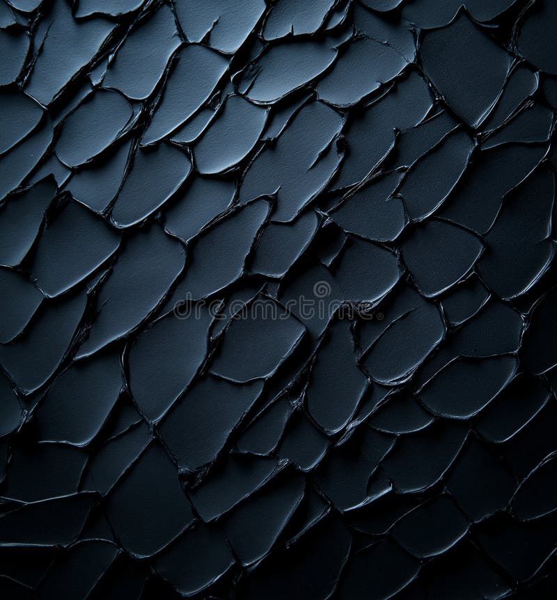 Textured Black Surface with Cracked Paint Resembling Scales, Creating ...