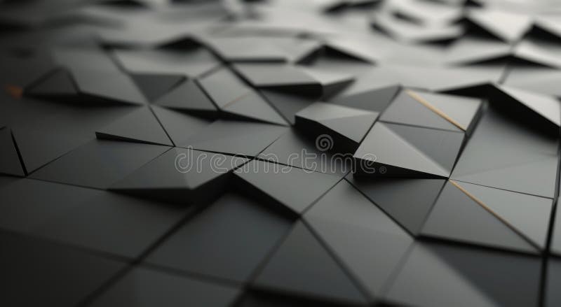 Textured Black Surface with Geometric Pyramid Shapes and Smooth Finish ...