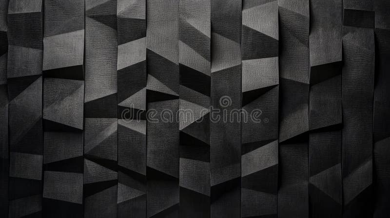 Textured Black Wall Displaying Geometric Patterns with an Abstract ...