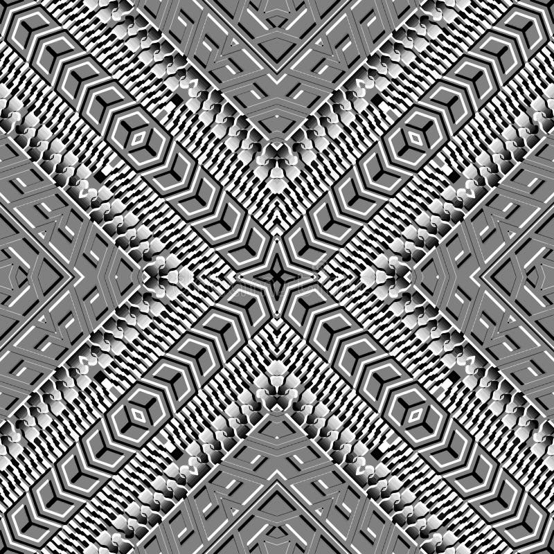 Textured Black and White 3d Seamless Pattern. Vector Relief Embossed ... Textured Black and White 3d Seamless Pattern. Vector Relief Embossed ...
