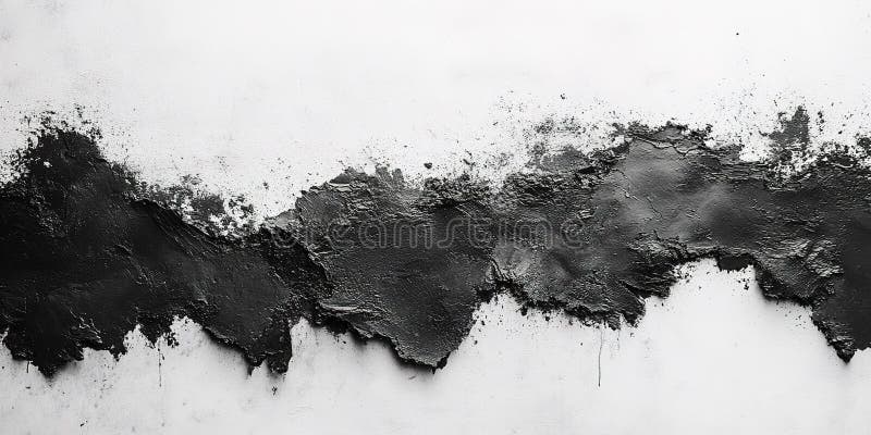 Textured Black and White Wall with an Artistic Abstract Design Showing ...