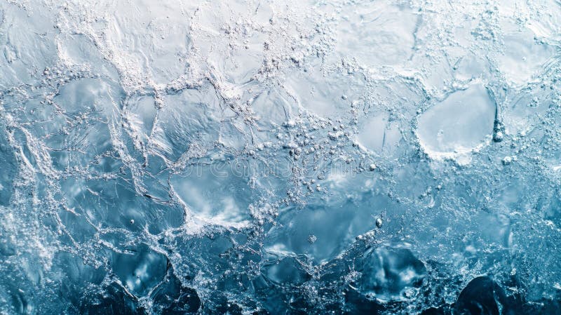 Textured Blue Ice Surface with Crystalline Patterns Stock Image - Image ...