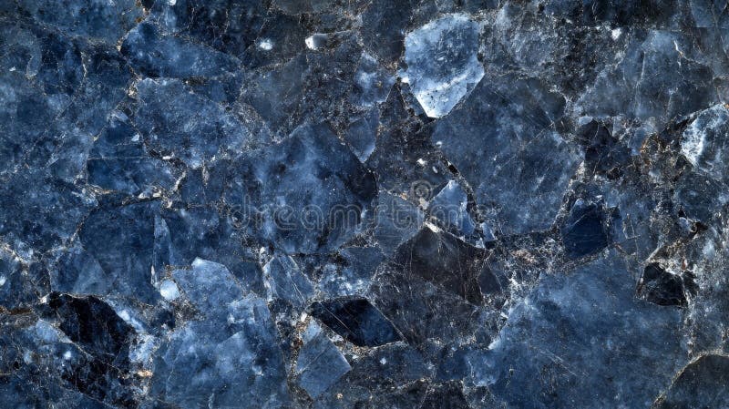 Textured Blue Mineral Surface with Varying Patterns and Shades in ...