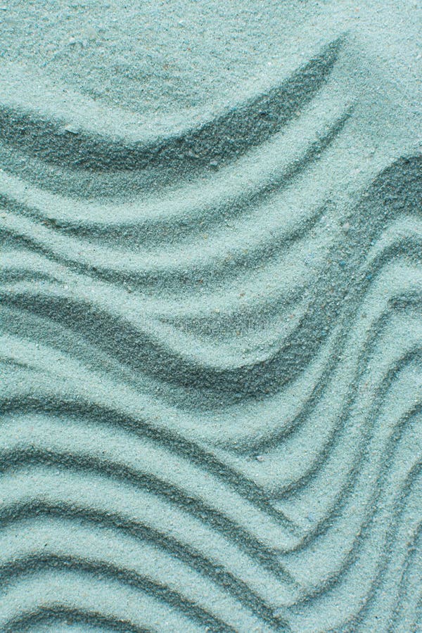Textured Blue Sand Background, Beautiful Zen Pattern Drawn in the Sand ...
