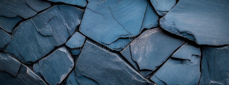 Textured Blue Slate Rock Surface with Irregular Shapes and Patterns ...