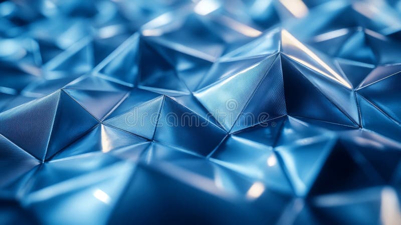Textured Blue Surface with Intricate Triangular Patterns Reflecting ...