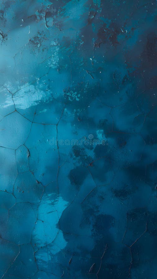 Textured Blue Surface with Visible Brush Strokes, Emphasizing Depth of ...