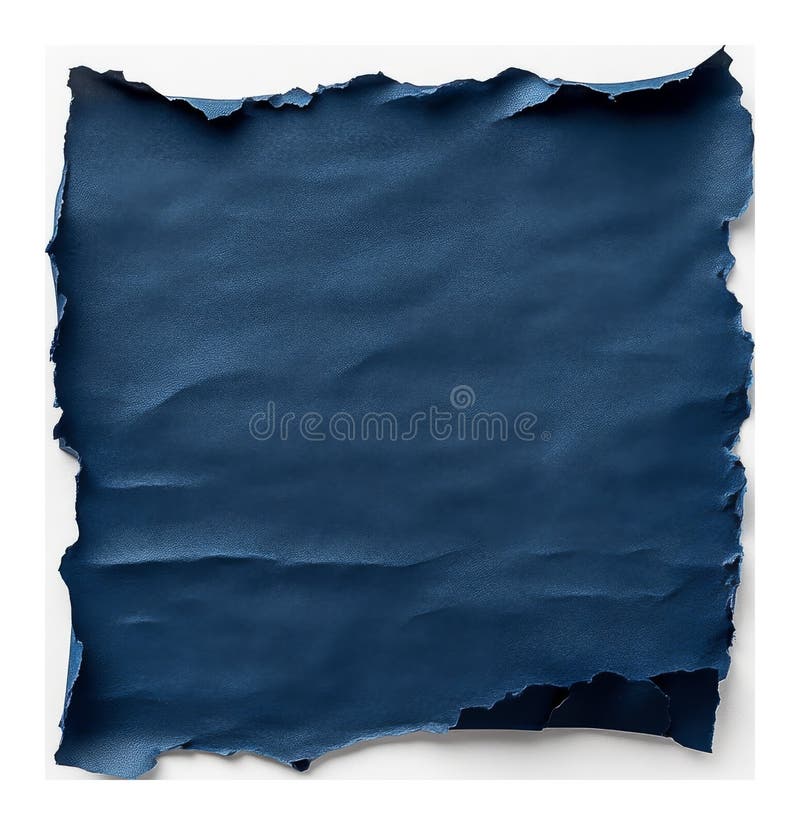 Textured Blue Torn Paper Background with Uneven Edges, Abstract Art ...