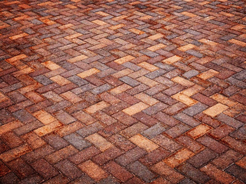 Textured Brick Path Sidewalk Ground Stock Photo - Image of sidewalk ...