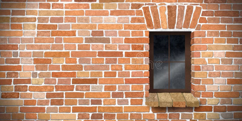 Textured Brick Wall with a Historic Window Stock Photo - Image of ...
