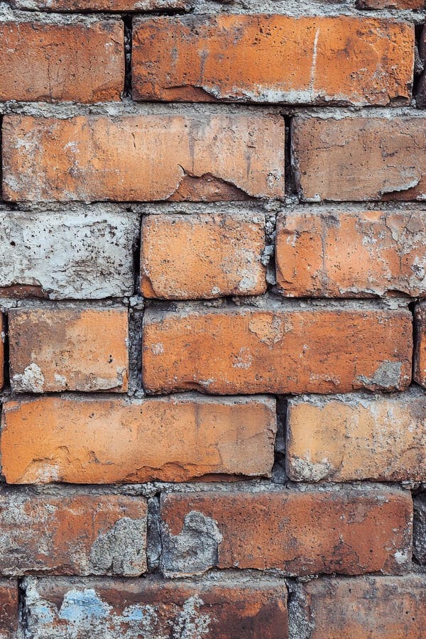 Textured Brick Wall with a Mix of Red and White Bricks in a Rustic ...