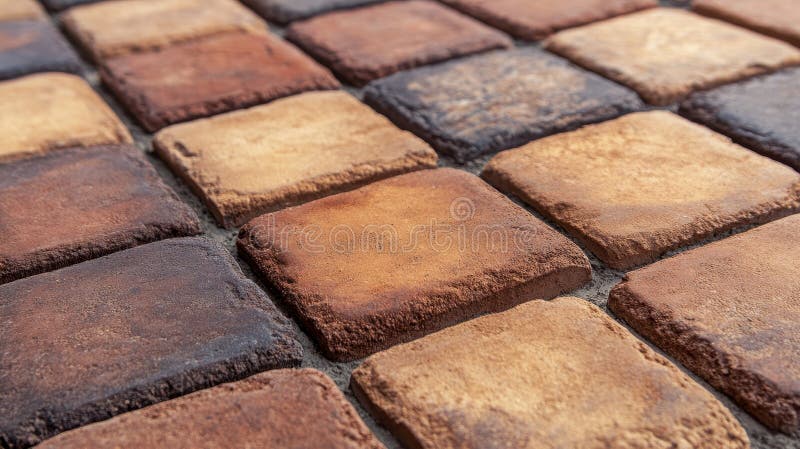 Textured Brickwork Pathway Showcases Rustic Earth Tones and Natural ...