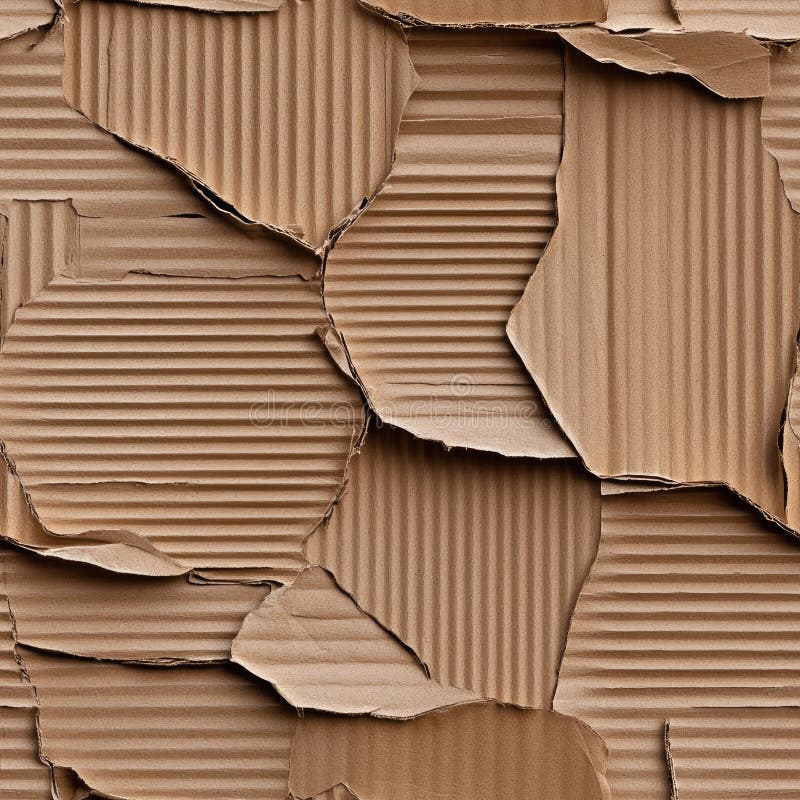 Textured Brown Cardboard Features a Uniform Appearance with Natural ...