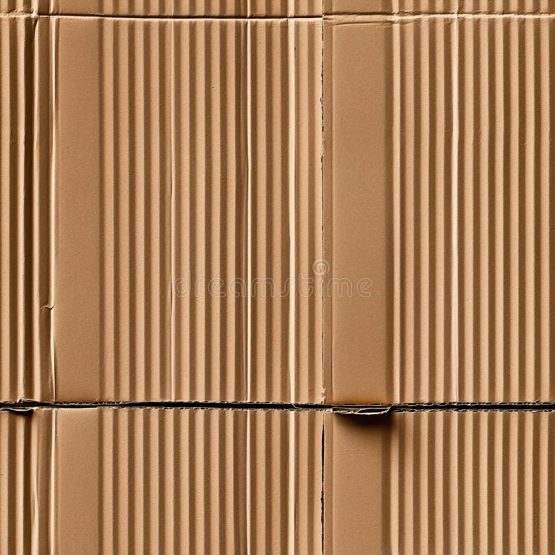 Textured Brown Cardboard Features a Uniform Appearance with Natural ...