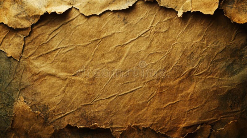 Textured Brown Paper Background with Torn Edges Stock Illustration ...