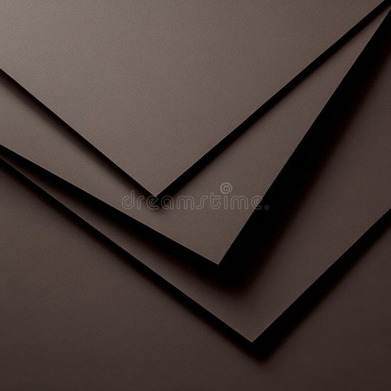 Brown Textured Paper Sheets Arranged on a Dark Surface with Soft ...
