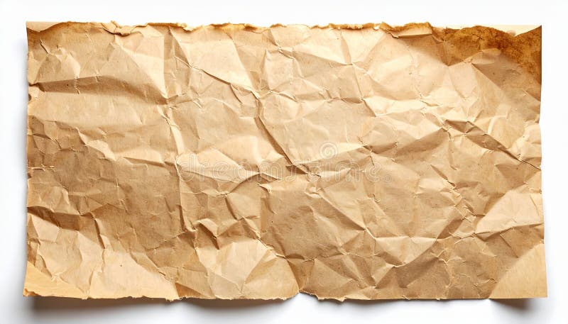 Textured Brown Paper on White Background, a Minimalist Design Backdrop ...