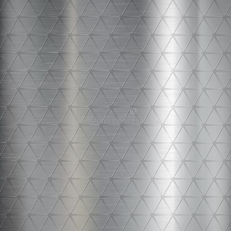 Textured Brushed Metal from Pattern of Geometric Triangle. Stock Vector ...
