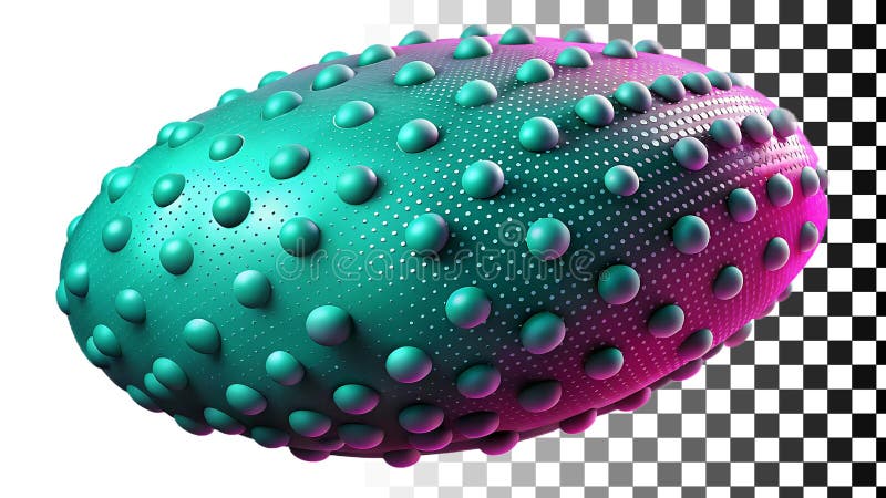 Textured Bumpy Sphere Object Teal and Magenta Design Png Transparent ...