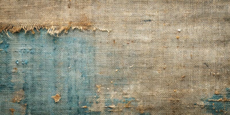 Textured Burlap Canvas with Frayed Edges and Stained Underside, Ideal ...