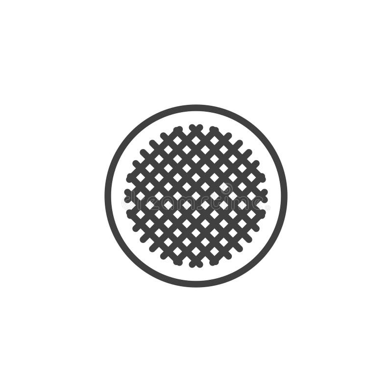 Textured Button line icon stock illustration. Illustration of abstract ...