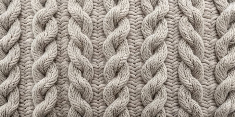 Textured Cable Knit Fabric Background a Detailed Close-up of a Soft ...