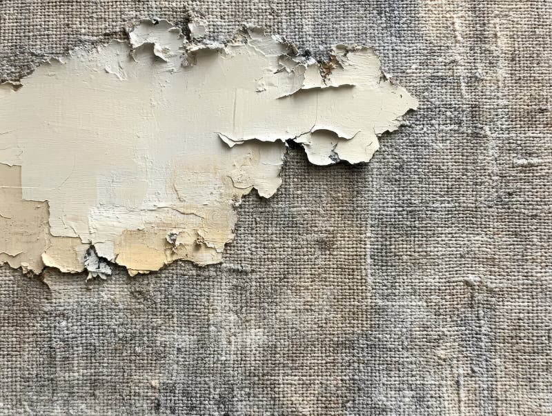 Textured Canvas Abstract Art Wall with Vintage Layers of Natural Beige ...