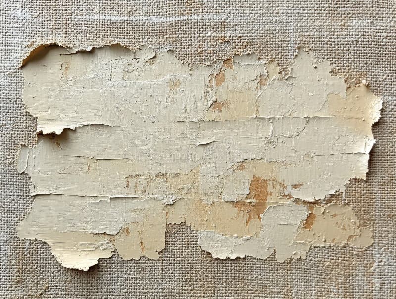 Textured Canvas Abstract Art Wall with Vintage Layers of Natural Beige ...