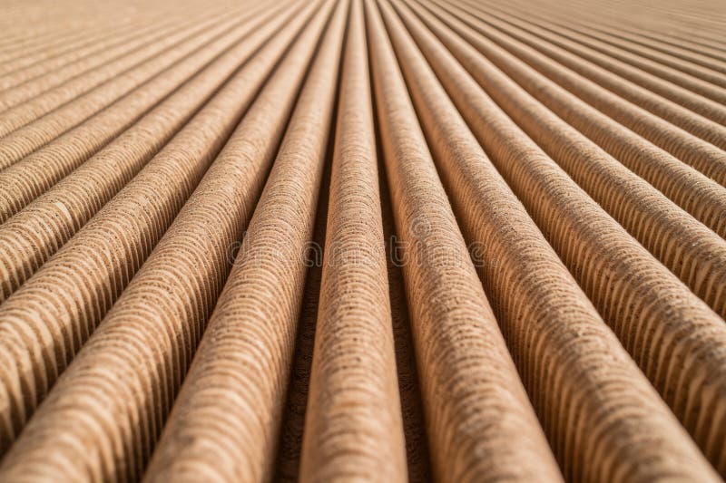 Textured Cardboard Surface with Parallel Lines Creating Natural Look ...