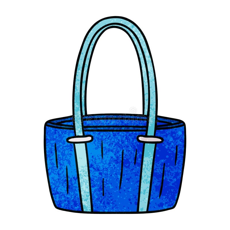 Textured Cartoon Doodle of a Red Big Bag Stock Vector - Illustration of ...