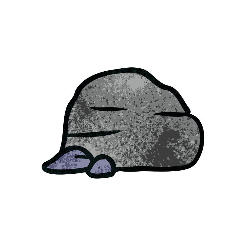 Textured Cartoon Doodle of Stone and Pebbles Stock Vector ...