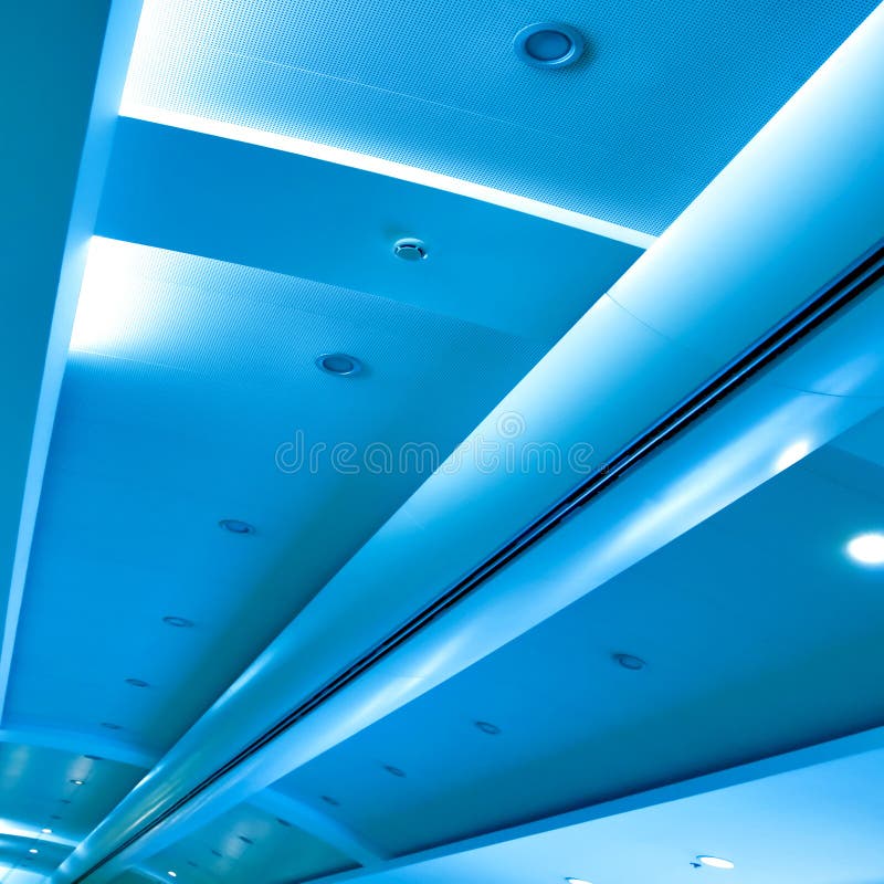 Textured Ceiling Inside Shopping Mall Stock Photo - Image of futuristic ...