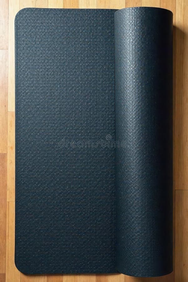 Textured Charcoal Yoga Mat, Front Back View , Display, High Resolution ...