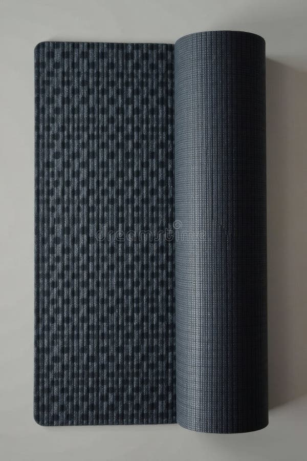 Textured Charcoal Yoga Mat, Front Back View , Marketing, Visual ...