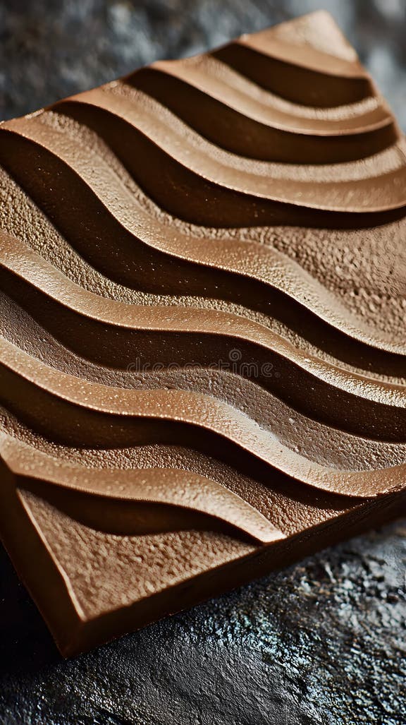 Textured Chocolate Bar with Wave Pattern. Stock Illustration ...