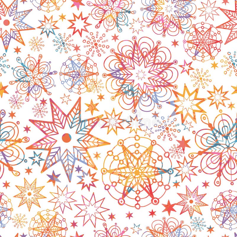 Textured Christmas Stars Seamless Pattern Stock Vector - Illustration ...