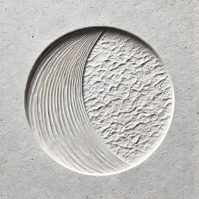 A Textured Circle with a Smooth, Curved Section Creating a Contrast of ...