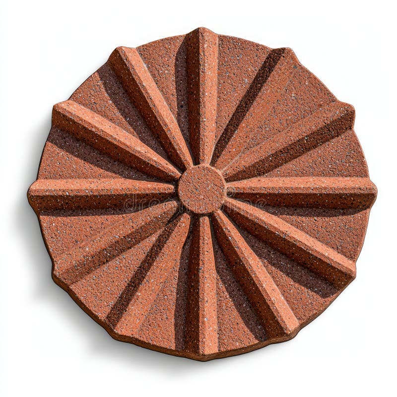 A Textured Circular Design Featuring Dynamic Radial Patterns in Warm ...