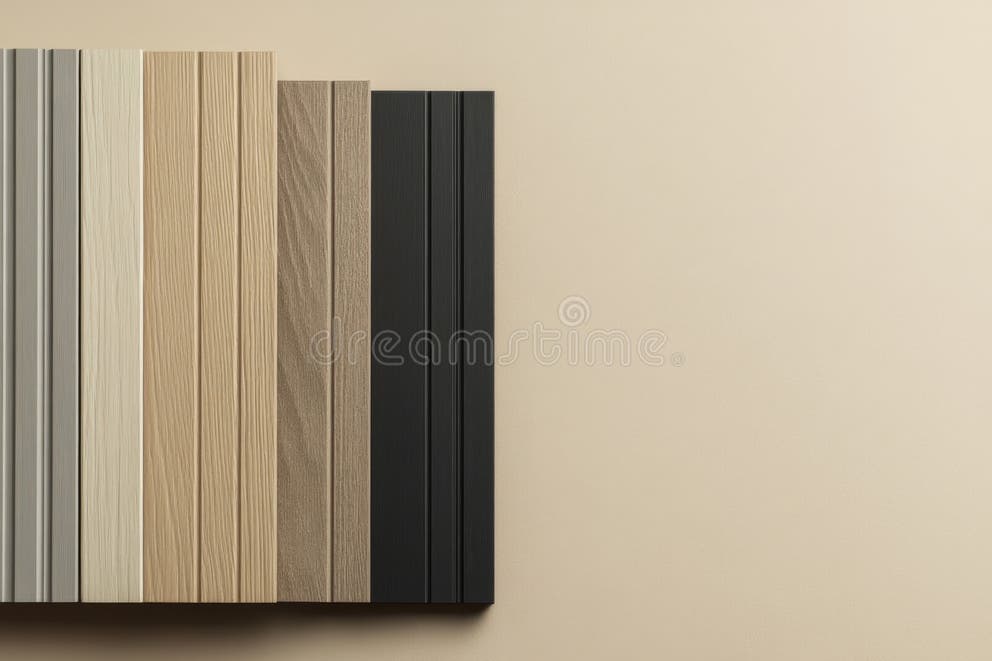 Textured Cladding Boards Display Stock Illustration - Illustration of ...