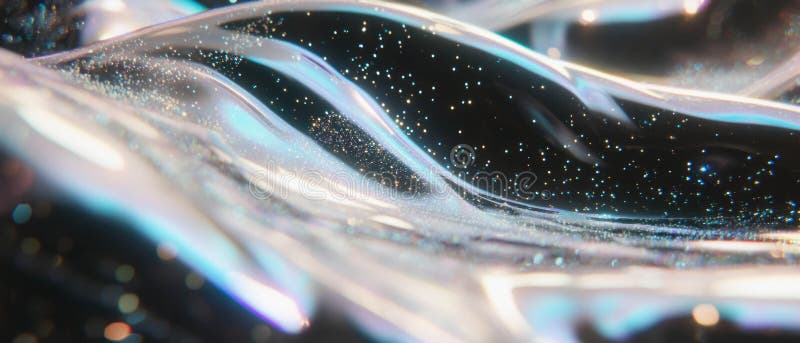 Textured Clear Vinyl with a Glossy Finish and Abstract Glitter Patterns ...