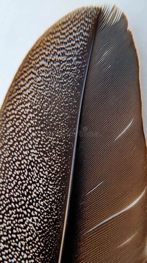 Textured Close-up of a Brown Feather Stock Image - Image of decorative ...