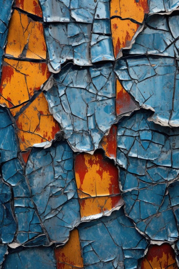 Cracked Paint Texture on a Fiberglass Surface Stock Image - Image of ...