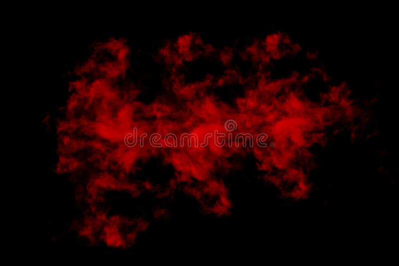Textured Cloud, Abstract Red,isolated on Black Background Stock ...