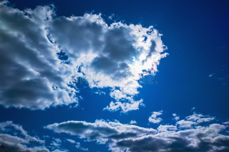 Textured Clouds in the Sky with a Slight Glow and Haze, a Bit Blurry ...