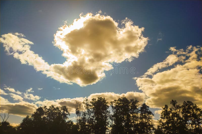 Textured Clouds in the Sky with a Slight Glow and Haze, a Bit Blurry ...