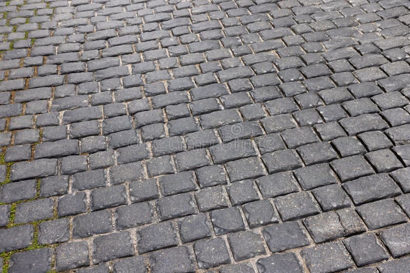 Textured Cobblestone Street Surface Showing Distinct Patterning Stock ...