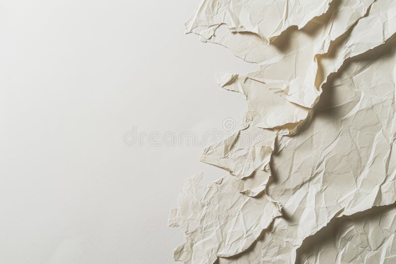 A Textured Composition with Crumpled White Paper Partially Covering a ...