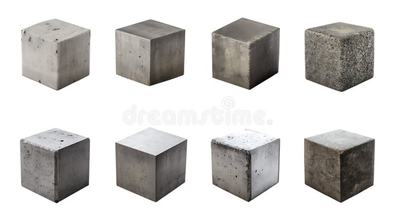 Textured Concrete Blocks on Transparent Background Stock Illustration ...