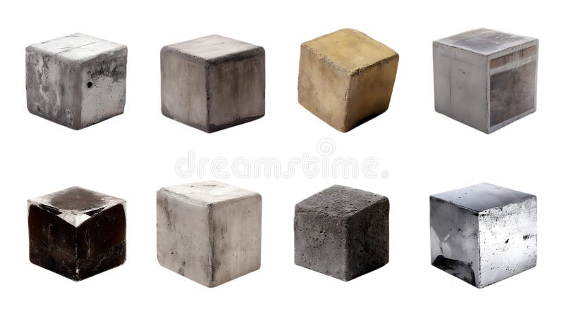 Textured Concrete Blocks on Transparent Background Stock Illustration ...